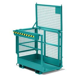 RR Industrietechnik Arbeitskorb Typ RAK-Slim RAL 5018 (t&uuml;rkisblau)