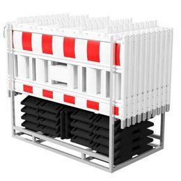 Schake Absperrschrankengitter SET 3 mit 20 Absperrschrankengitter und 21 Fußplatten auf Multipalette