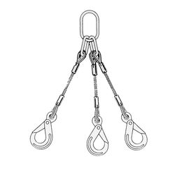 Dolezych Seilgeh&auml;nge OZ 3str. 24mm 13200 kg 1m