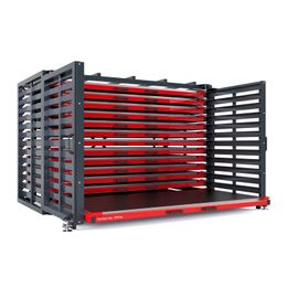 RR Industrietechnik Schubfachregal f&uuml;r Bleche Typ RBR-G 20/13 - RAL 7016 / RAL 3000