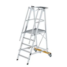 Munk Plattformleiter klappbar und fahrbar - 5 Stufen