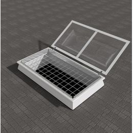Sicherheitskonzepte Breuer SKB Lichtkuppelschutz LKS (quadratisch) Durchsturzsicherung aus Edelstahl 160 x 160 cm