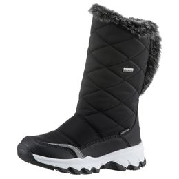 Snowboots Kidsworld "Randers", Mädchen, Gr. 40, schwarz, Lederimitat, Nylon, Schuhe, Winterstiefel, Klettstiefel mit wasserabweisender Comfortex-Membrane