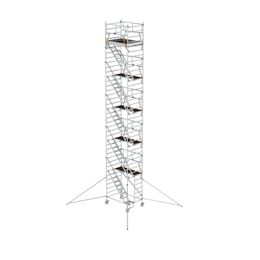 Munk Rollger&uuml;st SG 1.35 x 1.80 m / mit Schr&auml;gaufstiegen & Ausleger - Plattformh&ouml;he: 10.35 m