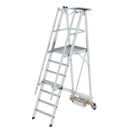 Munk Plattformleiter klappbar mit schmalem Fahrwerk - 7 Stufen