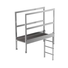 Munk Attika-&Uuml;berstieg Alu-blank - Sonderl&auml;nge: 1600 mm