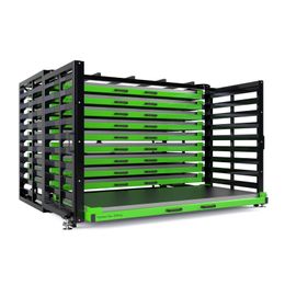 RR Industrietechnik Schubfachregal f&uuml;r Bleche Typ RBR-G 25/10 - RAL 9005 / RAL 6018