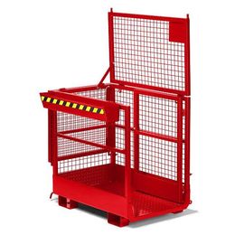 RR Industrietechnik Arbeitskorb Typ RAK-Slim RAL 3000 (feuerrot)