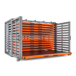 RR Industrietechnik Schubfachregal f&uuml;r Bleche Typ RBR-G 20/13 - RAL 7005 / RAL 2004