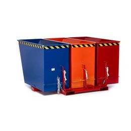 RR Industrietechnik Muldenkipper Typ RUK-trio RAL5010 (enzianblau) / 3000 (feuerrot) / 2004 (reinorange)