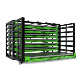 RR Industrietechnik Schubfachregal f&uuml;r Bleche Typ RBR-T 30/7 - RAL 9005 / RAL 6018