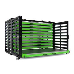 RR Industrietechnik Schubfachregal f&uuml;r Bleche Typ RBR-G 30/10 - RAL 9005 / RAL 6018