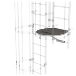 Munk Umsteigeplattform zwischen Leiterz&uuml;gen &Oslash; 700 mm Edelstahl V2A
