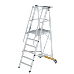 Munk Plattformleiter klappbar und fahrbar - 6 Stufen