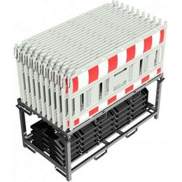 Schake Schrankenzaun-SET 5 Typ ULTRA mit Lampenadapter: rot/wei&szlig;