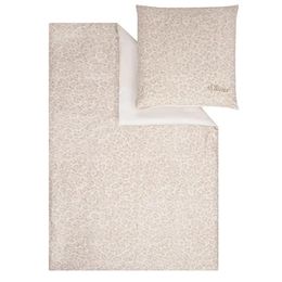 Ibena S. Oliver Satin-Bettw&auml;sche Beige 155x220 cm und 80x80 cm