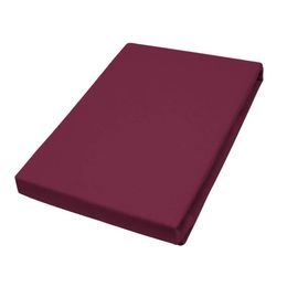 Hahn Haustextilien Spannbetttuch Bordeaux 90-100x200 cm
