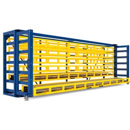 RR Industrietechnik Kassetten Schubfachregal Typ RKS-M 600/6 - RAL 5010 / RAL 1023