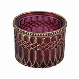 Hogewoning Tealight Holder Iberia 9cm Burgundy