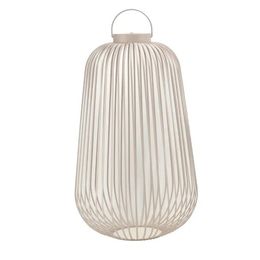 LC Wholesaler LED Metalllaterne taupe 37x60 cm aufladba