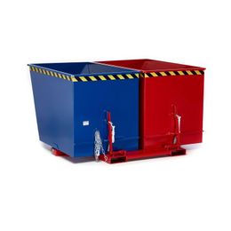 RR Industrietechnik Muldenkipper Typ RUK-duo RAL5010 (enzianblau) / 3000 (feuerrot)