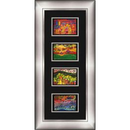 ars graphica Individual Art - Hundertwasser: Quadrichon Hoch II 43x88 cm