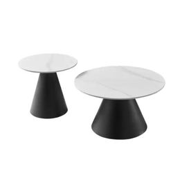 Hela Couchtisch-Set 2-tlg. Dustin Sintered Stone/schwarz