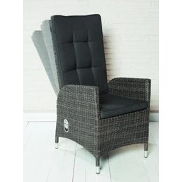 LC Garden Positionsstuhl Barcelona 63x62x112 cm Grau-Mix