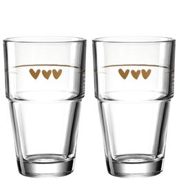 Leonardo Becher SOLO 2er-Set 410 ml Herzen