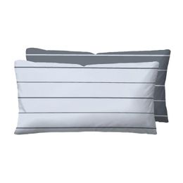 biberna Mako-Satin Kopfkissenbezug blau 1x 40x80 cm