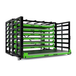 RR Industrietechnik Schubfachregal f&uuml;r Bleche Typ RBR-G 20/7 - RAL 9005 / RAL 6018