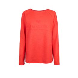 LIEBLINGSSTÜCK Sweatshirt LIEBLINGSSTÜCK "CathrinaEP", Damen, Gr. 4XL (48), rot (bright rot), Sweatware, Obermaterial: 100% Baumwolle, bedruckt, clean, unifarben, regular fit taillenbedeckt, Rundhals, gerader Abschluss, Sweatshirts Sweatshirt, mit Logo-Print