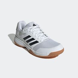 Hallenschuh adidas Performance "SPEEDCOURT IN", Gr. 44, schwarz-weiß (cloud weiß, core schwarz, gum10), Synthetik, Textil, Schuhe, geeignet für jeden Hallensport
