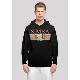 Kapuzenpullover F4NT4STIC "Disney König der Löwen Simba Stripes", Herren, Gr. M, schwarz, Obermaterial: 50% Baumwolle, 50% Polyester, relaxed fit, Pullover, Print