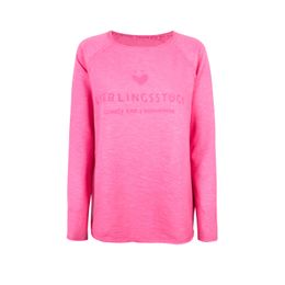 LIEBLINGSST&Uuml;CK Sweatshirt LIEBLINGSST&Uuml;CK "CathrinaEP", Damen, Gr. XXL (44), pink (lovely pink), Sweatware, Obermaterial: 100% Baumwolle, bedruckt, unifarben, regular fit taillenbedeckt, Rundhals, gerader Abschluss, Sweatshirts Sweatshirt, mit Logo-Print