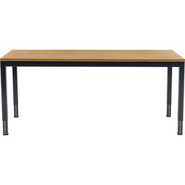eurokraft basic H&ouml;henverstellbarer Arbeitstisch, Vierkantrohr 45 x 45 mm, Multiplexplatte, BxT 1800 x 700 mm