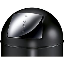 EKO Push-M&uuml;lleimer, Stahl, Volumen 40 l, Hx&Oslash; 740 x 350 mm, schwarz, matt