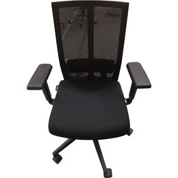 B&uuml;rostuhl AERO, mit Armlehnen, schwarz, ohne Kopfst&uuml;tze kaiserkraft