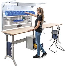 bedrunka hirth Anbautisch workline, Klemmfeststellung, BxT 1500 x 750 mm