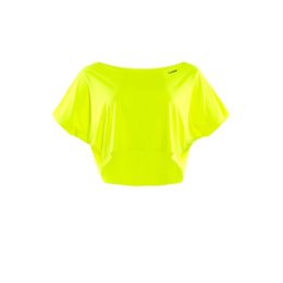 Oversize-Shirt WINSHAPE "DT104", Damen, Gr. L, gelb (neon gelb), 80% Polyester, 20% Elasthan, U-Boot-Ausschnitt, Shirts Oversize Shirt T-Shirt, Functional
