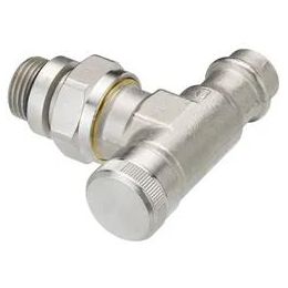 Danfoss Rücklaufverschraubung RLV 15 R 1/2", Pressfit, Eckausführung, vernickelt 003L1825
