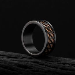 Holzkern Bariton Ring Schwarz und Zebrano