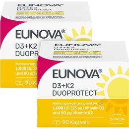 STADA Eunova DuoProtect D3+K2 1000 I.E./80 μg Kaps.Kombi 2X90 St