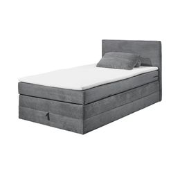 Boxspringbett Lumb grau Maße (cm): B: 121 H: 107 T: 209.0 Betten > Betten nach Art > Boxspringbetten » DeinBett