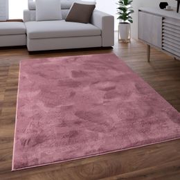 Fellteppich Paco Home, B:140cm H:14mm L:200cm, lila, Polyester, Teppiche, "Kunstfell Soft 380", Langflor, Kuschelteppich - besonders weich, Uni-Farben
