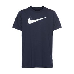 Nike Mädchen Trainingsshirt "T-SHIRT PARK", blau, Gr. XS, Obermaterial: 75% Polyester, 13% Baumwolle, 12% Viskose, Shirts