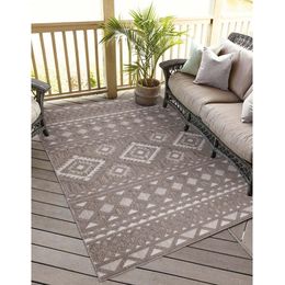 Teppich Carpet City, B:160cm H:5mm L:230cm, braun, Polypropylen, Wohnzimmer, Teppiche, "In-& Outdoorteppich Santorini 435, 3D-Effekt, Boho-Look",
