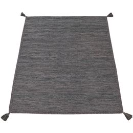 Teppich Paco Home, B:120cm H:12mm L:170cm, grau, Baumwolle, Wohnzimmer, Teppiche, "Kilim 210", Handgwebt, Flachgewebe, reine Baumwolle, handgewebt,