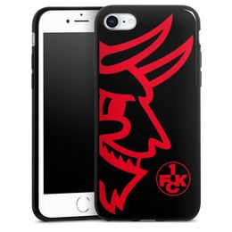 DeinDesign iPhone SE (2022) Handy Slim Case extra d&uuml;nn Silikon Handyh&uuml;lle schwarz H&uuml;lle 1. Fc Kaiserslautern Logo Official Licensed Product Silikon Slim Case