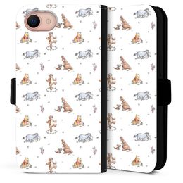 DeinDesign iPhone 16e Handy Klapph&uuml;lle Handyh&uuml;lle aus Kunst Leder schwarz Flip Case Disney Winnie The Pooh Official Licensed Product Sideflip mit Lasche